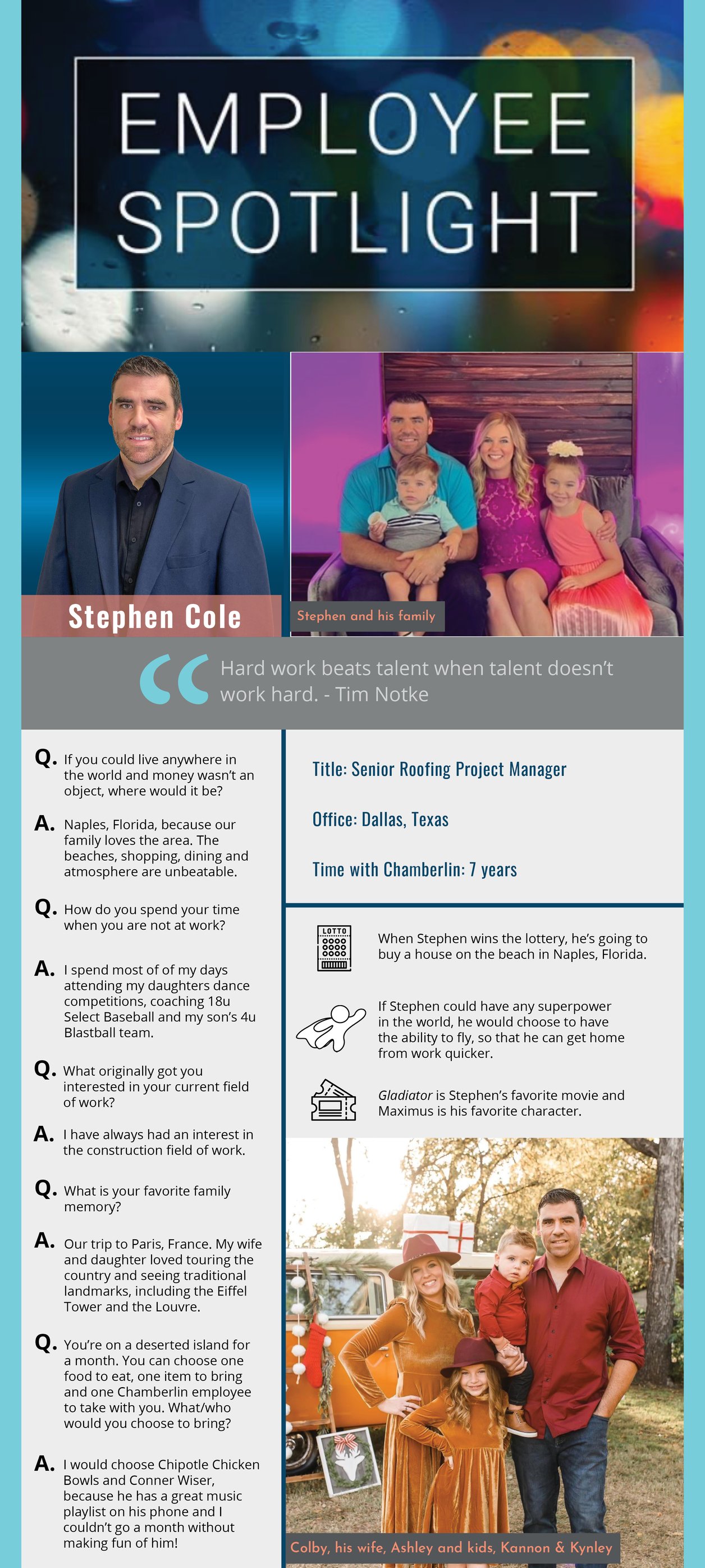Employee Profile - Stephen Cole
